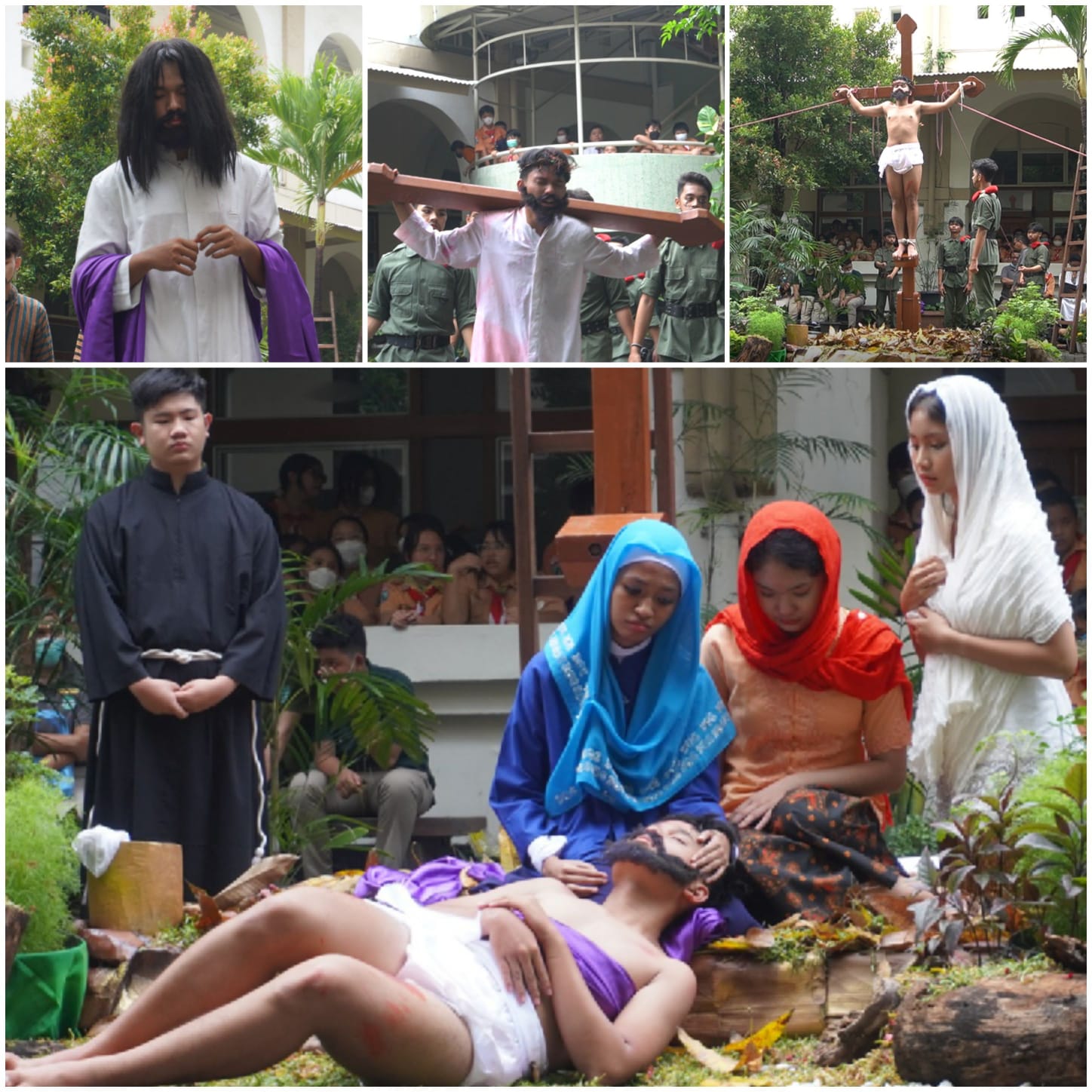 SMA Santa Maria Surabaya Gelar Visualisasi Jalan Salib - SANMARU